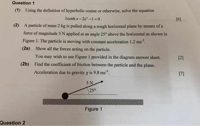 Solved [6] Question 1 (1) Using the definition of hyperbolic | Chegg.com