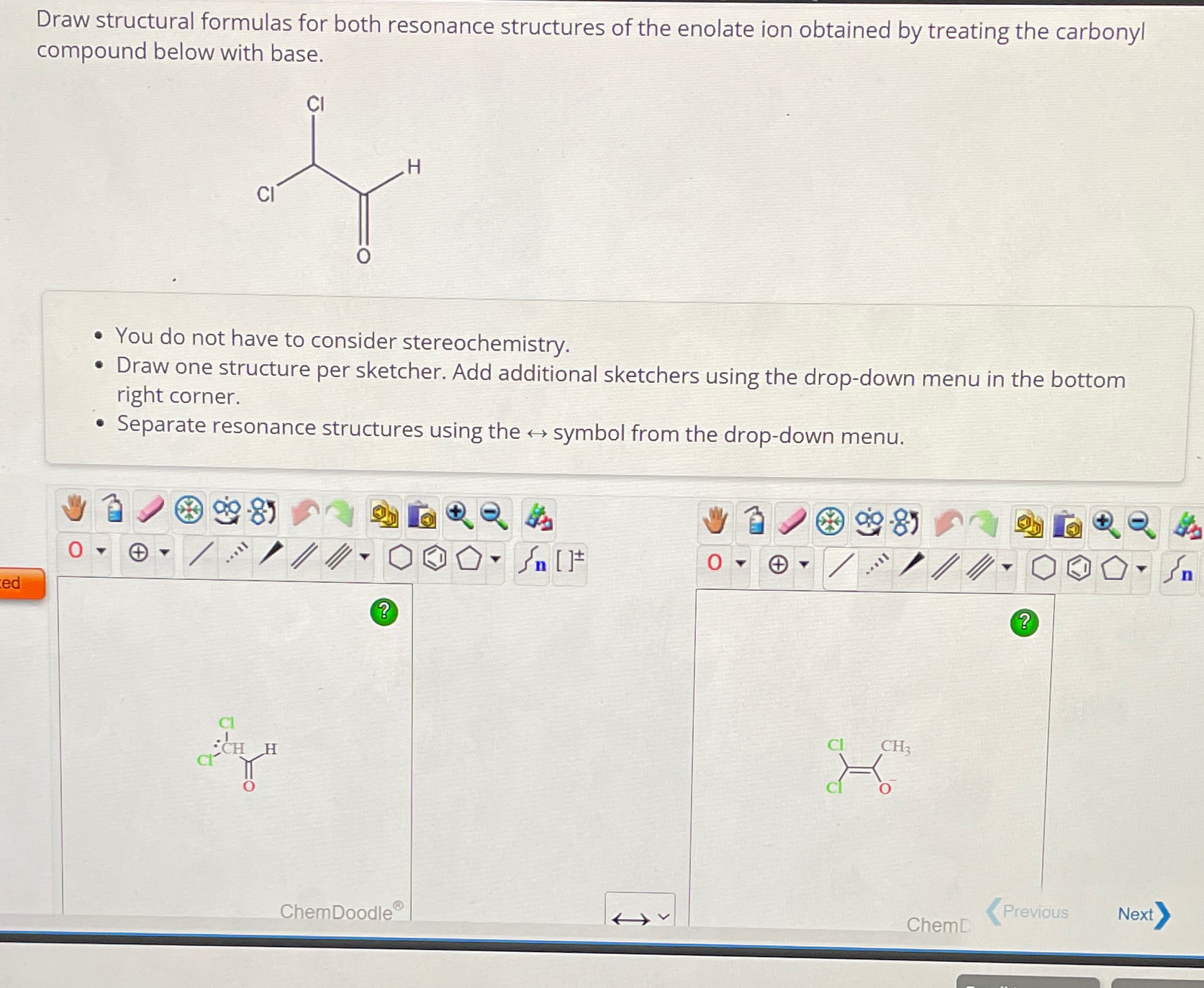 Draw structural formulas for both resonance | Chegg.com