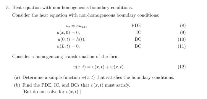 Solved Heat equation with non-homogeneous boundary | Chegg.com