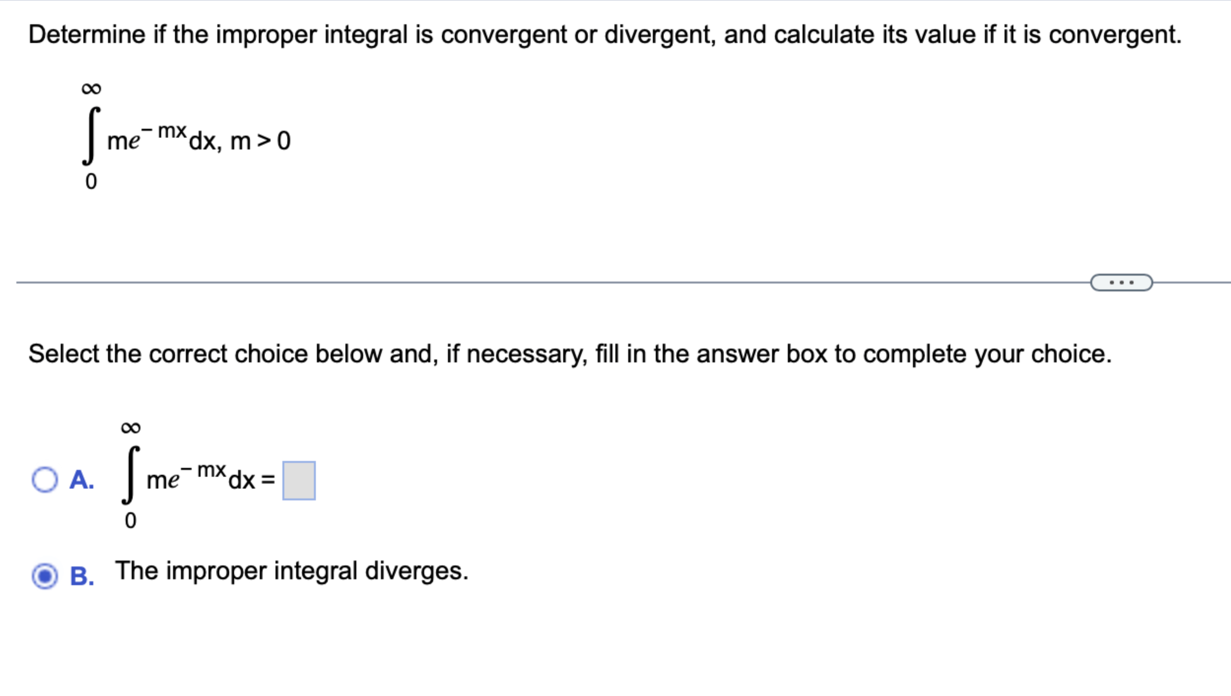 Solved Determine if the improper integral is convergent or | Chegg.com