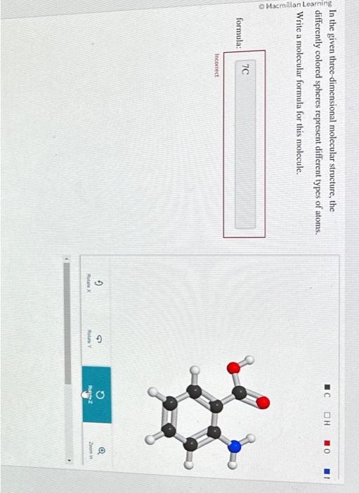 Solved In the given three-dimensional molecular structure, | Chegg.com