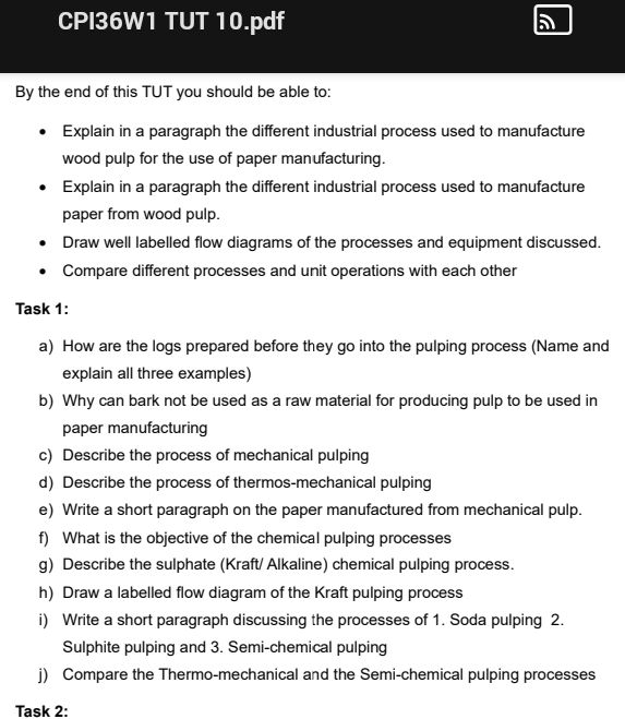 Solved CPI36W1 ﻿TUT 10.pdfBy the end of this TUT you should | Chegg.com
