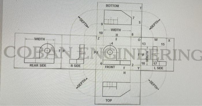 Solved please draw this in autocad 6 orthographic | Chegg.com