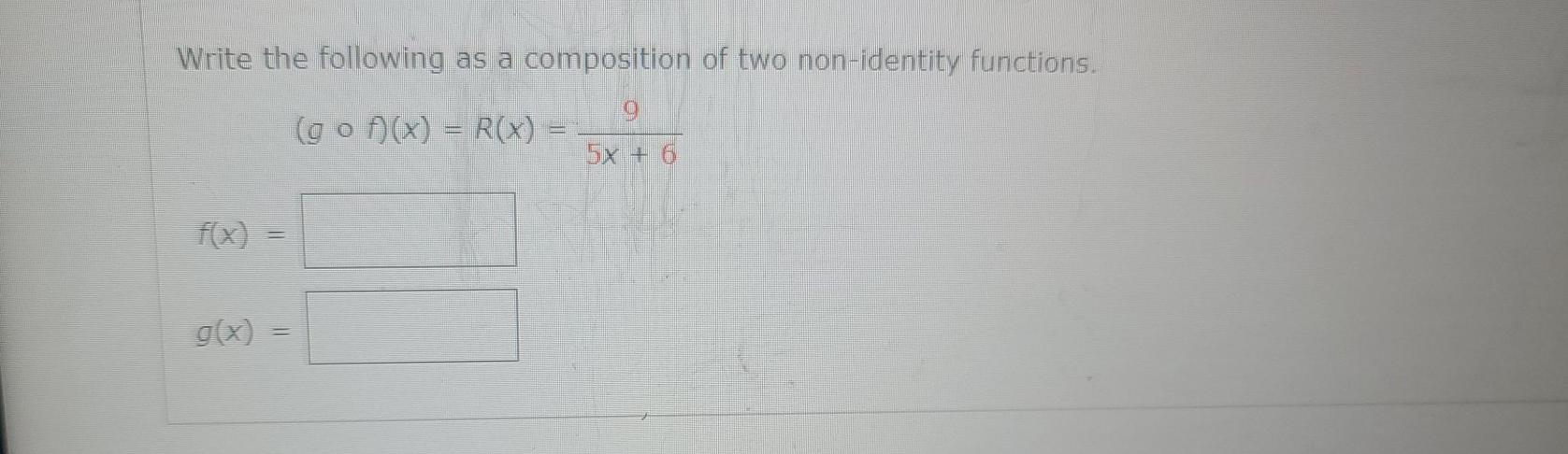 Solved Write the following as a composition of two | Chegg.com