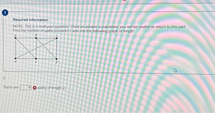 Solved Required information NOTE: This is a multi-part | Chegg.com