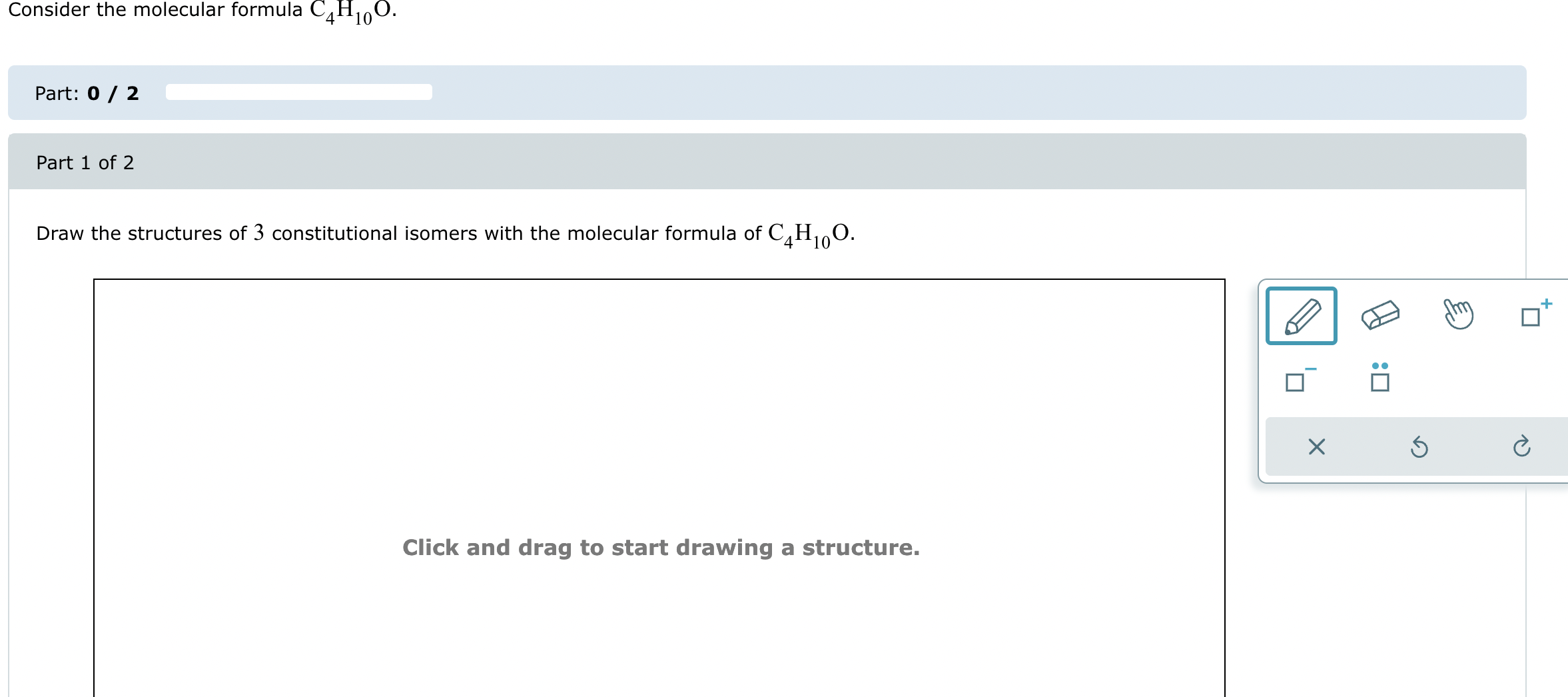 Solved Part: 0 / 2Part 1 ﻿of 2Draw the structures of 3 | Chegg.com