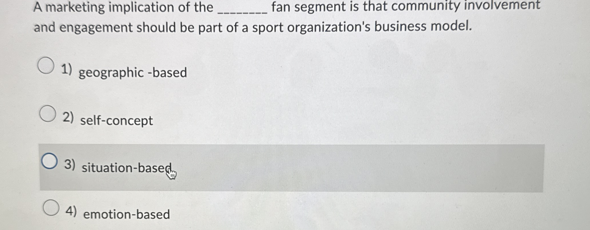 Solved A marketing implication of the q, ﻿fan segment is | Chegg.com