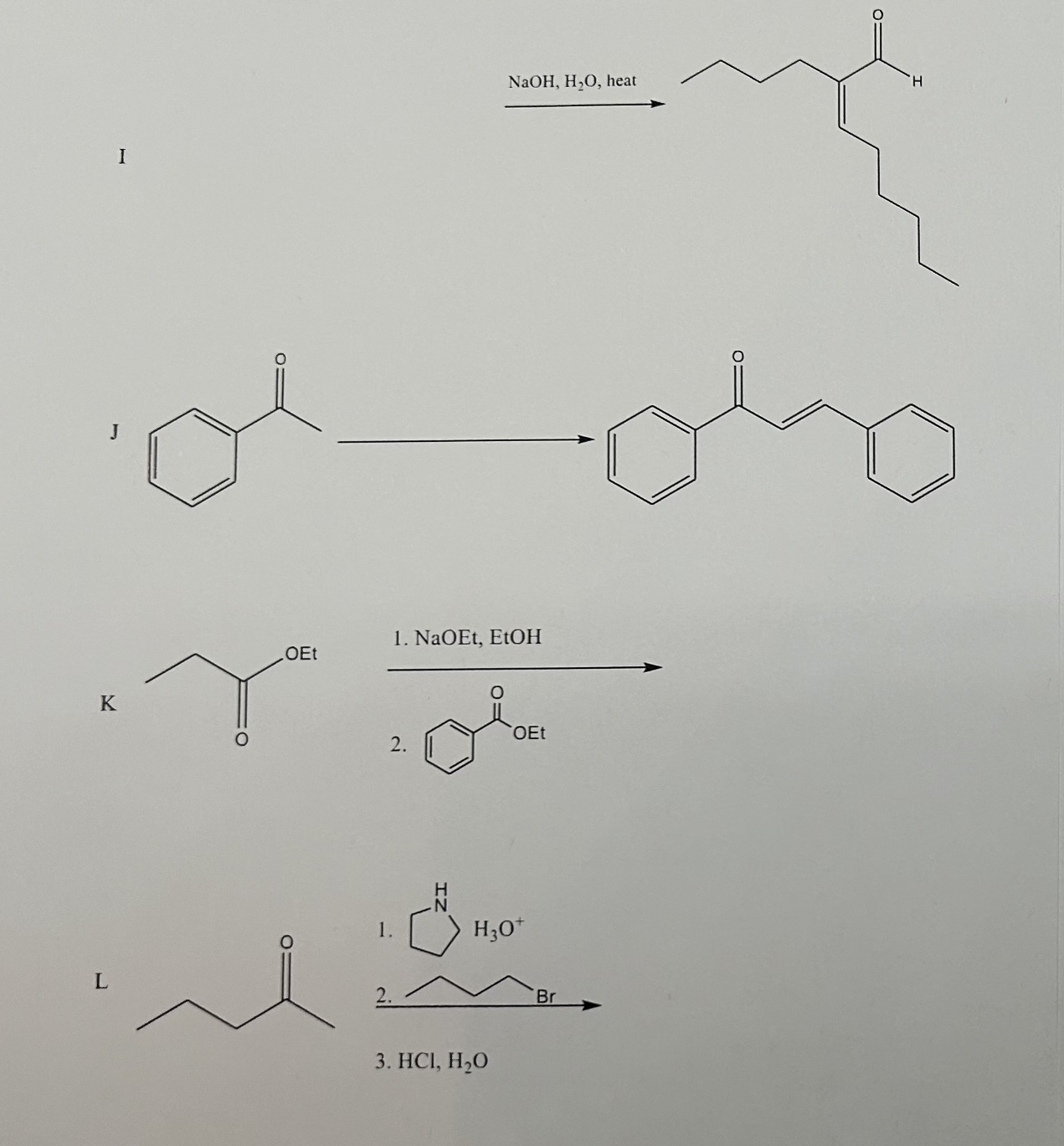 Solved For each reaction below, provide the missing | Chegg.com