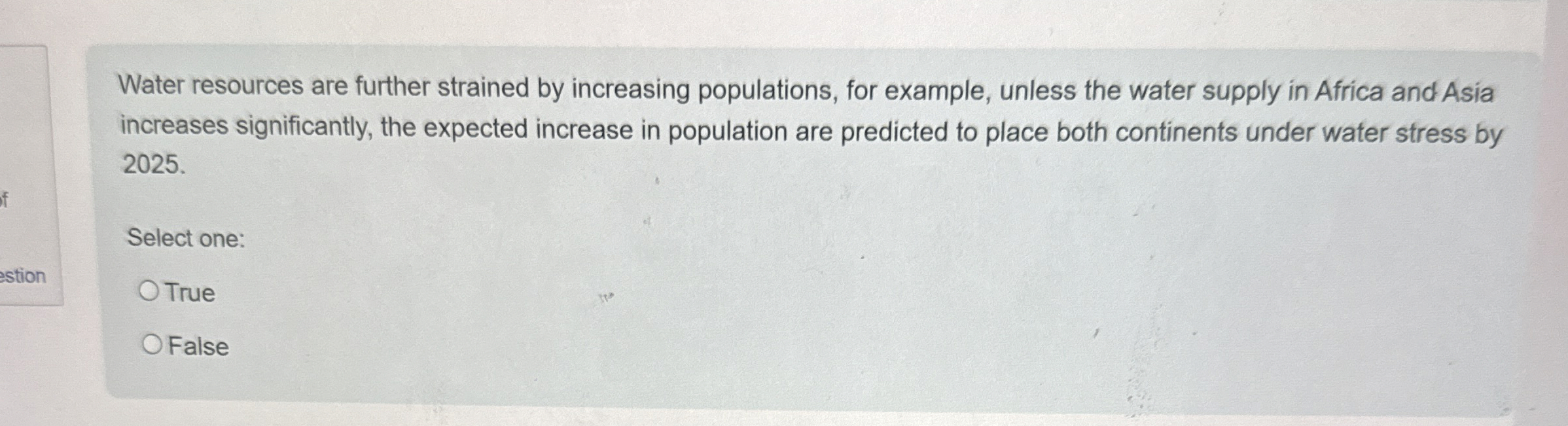 Solved Water resources are further strained by increasing | Chegg.com