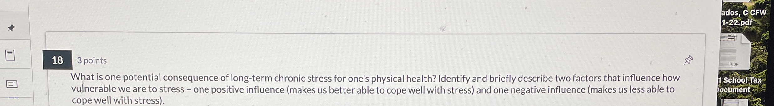 Solved What is one potential consequence of long-term | Chegg.com