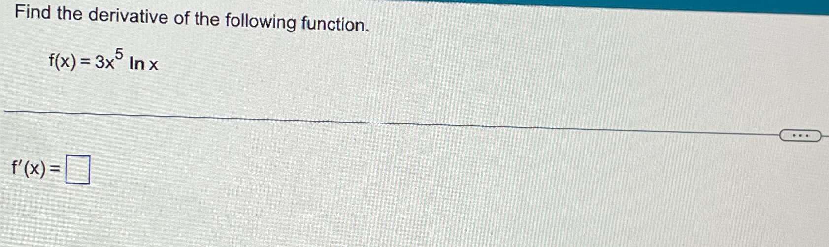 Solved Find the derivative of the following | Chegg.com