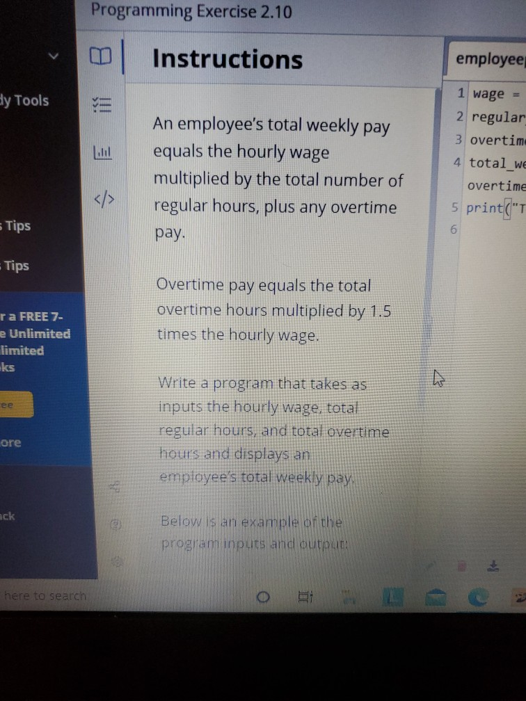 Solved Programming Exercise 210 Instructions Employee Dy