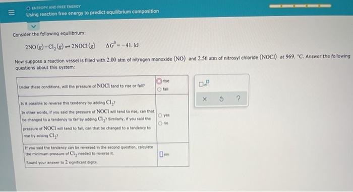 Solved O ENTROMY AND FREE ENERGY Using reaction free energy | Chegg.com