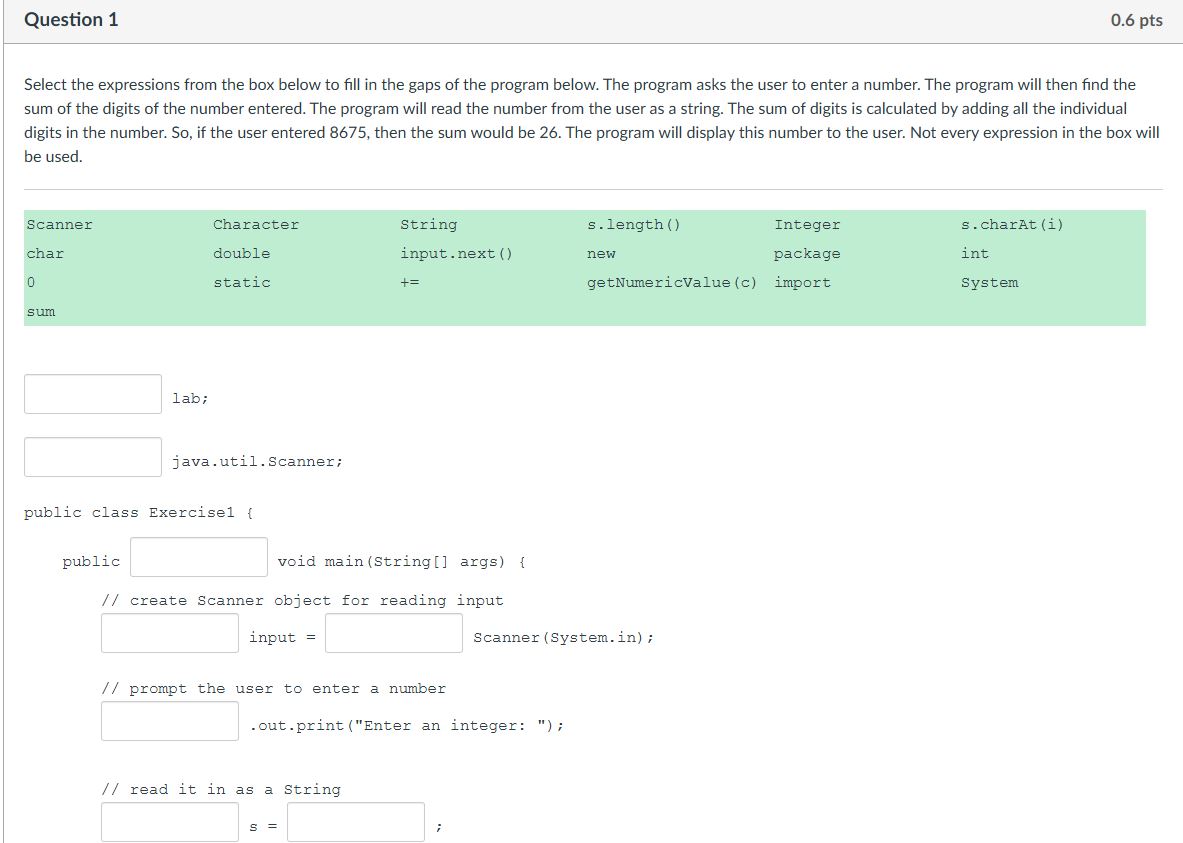 Solved Select the expressions from the box below to fill in | Chegg.com