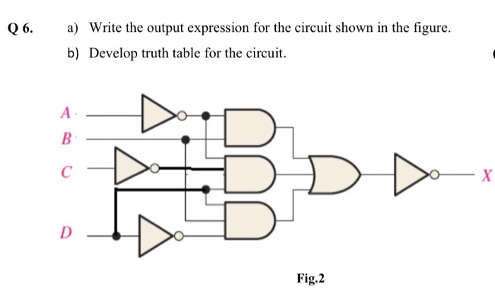 Solved Q6 A Write The Output Expression For The Circuit 0318