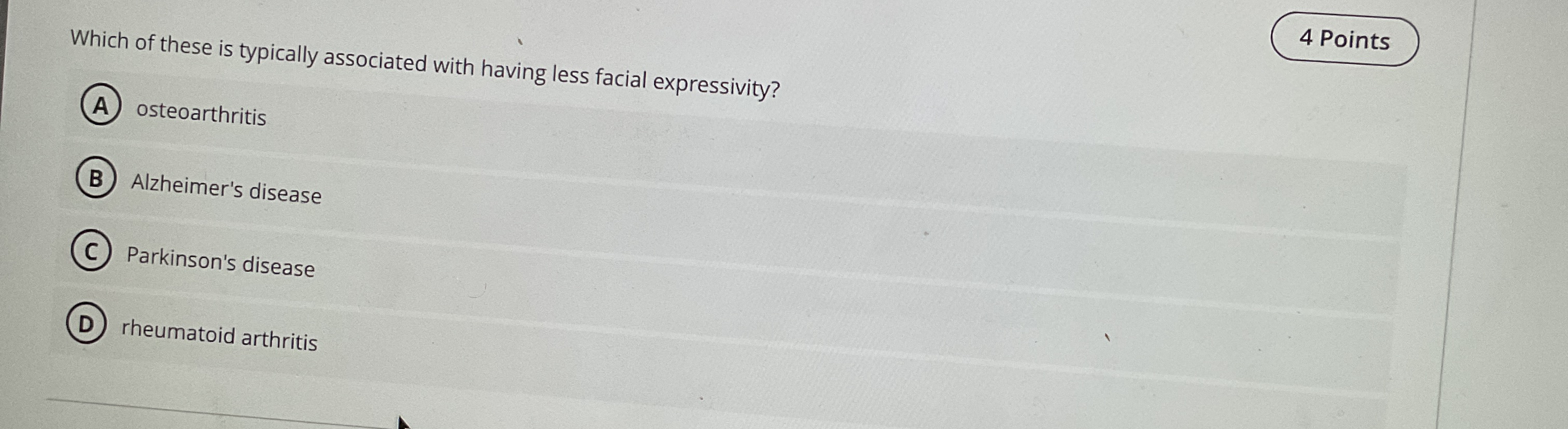 Solved 4 ﻿PointsWhich of these is typically associated with | Chegg.com