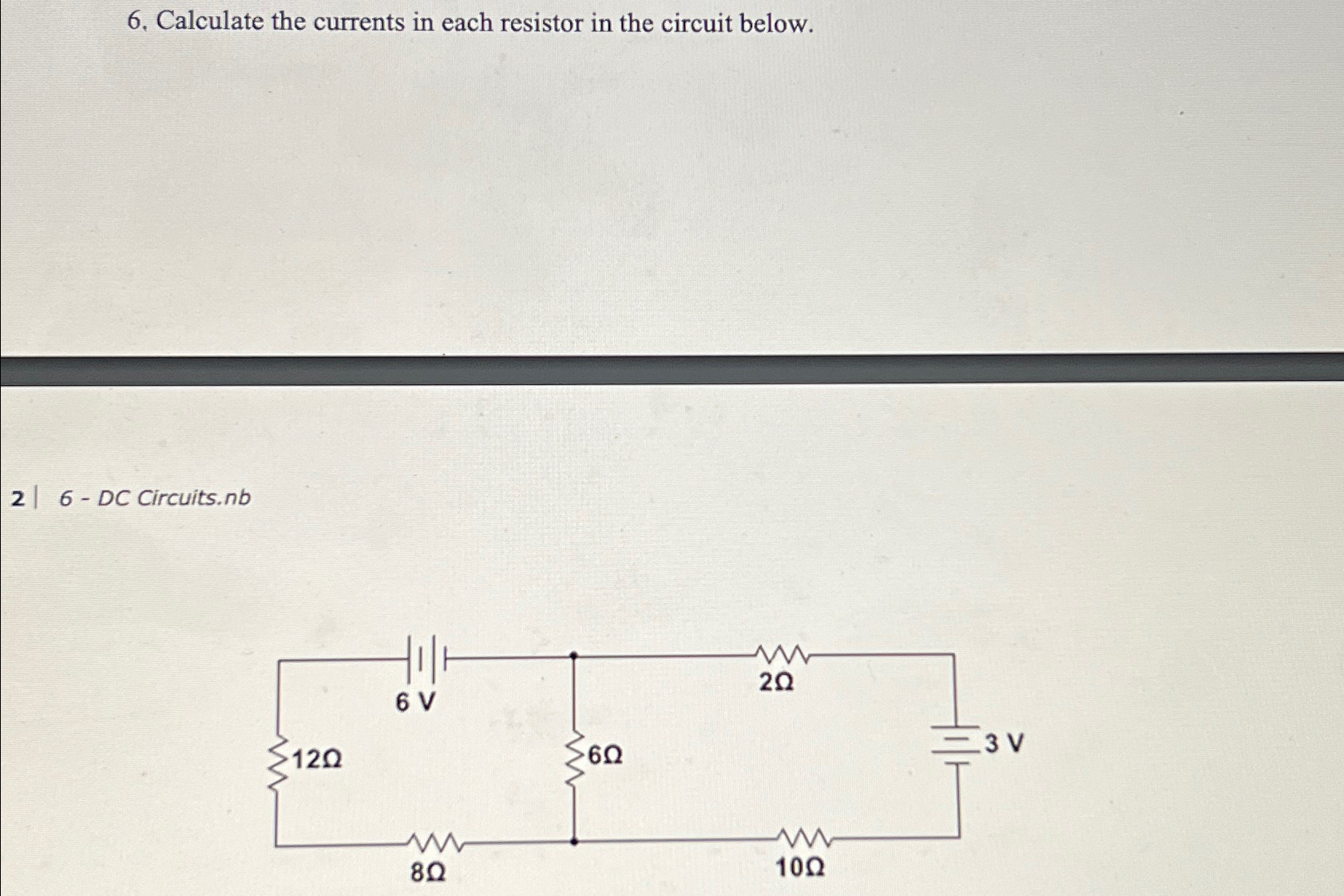 Solved Calculate the currents in each resistor in the | Chegg.com