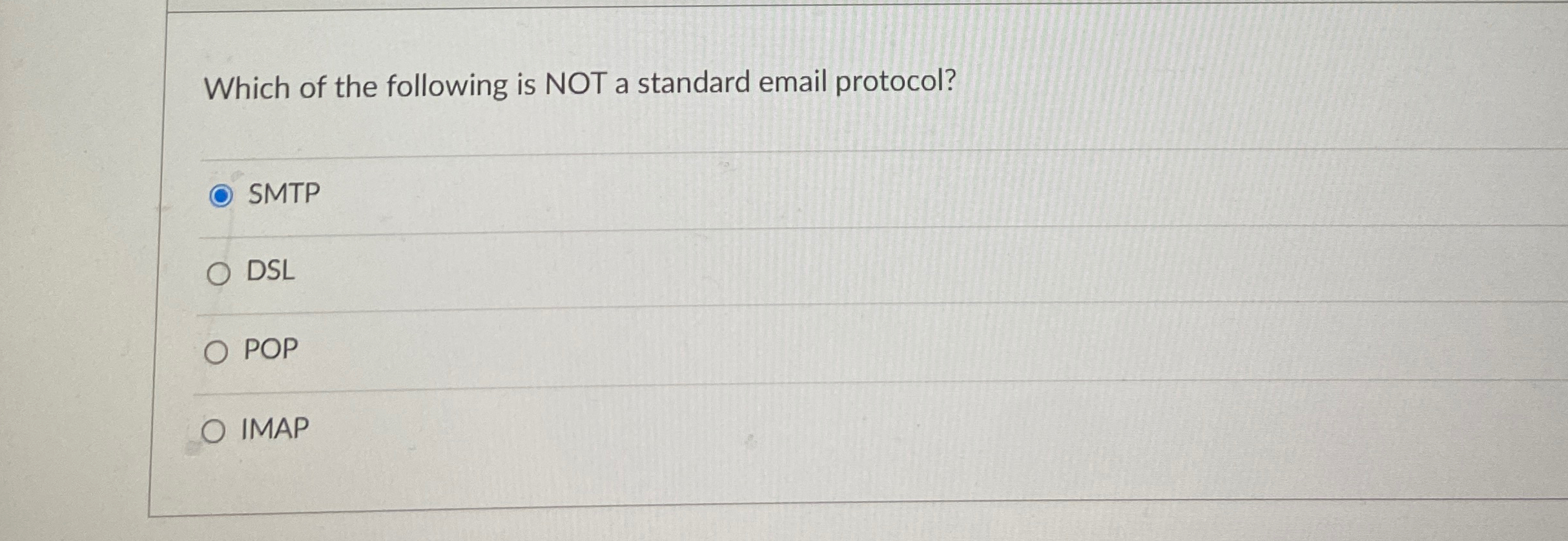 Solved Which of the following is NOT a standard email | Chegg.com