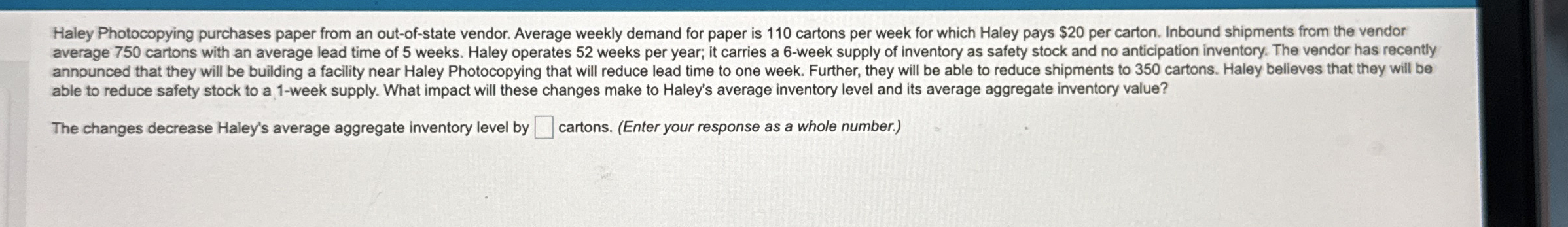 Solved Haley Photocopying purchases paper from an | Chegg.com