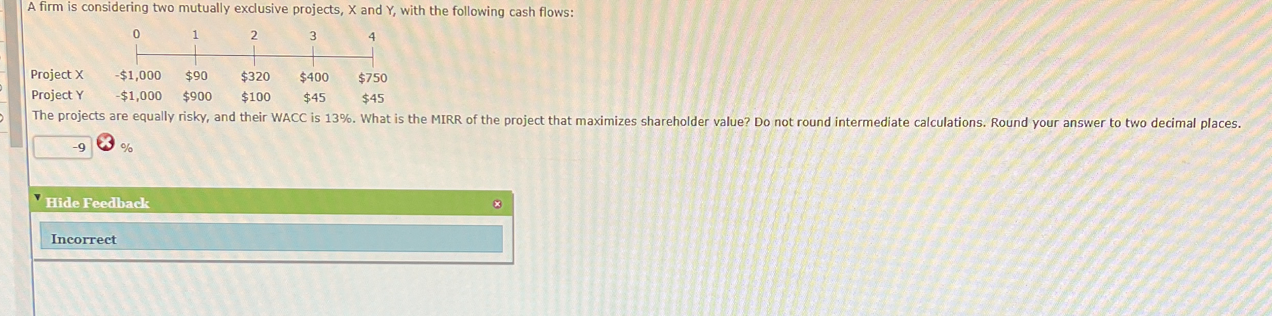 Solved A firm is considering two mutually exclusive | Chegg.com