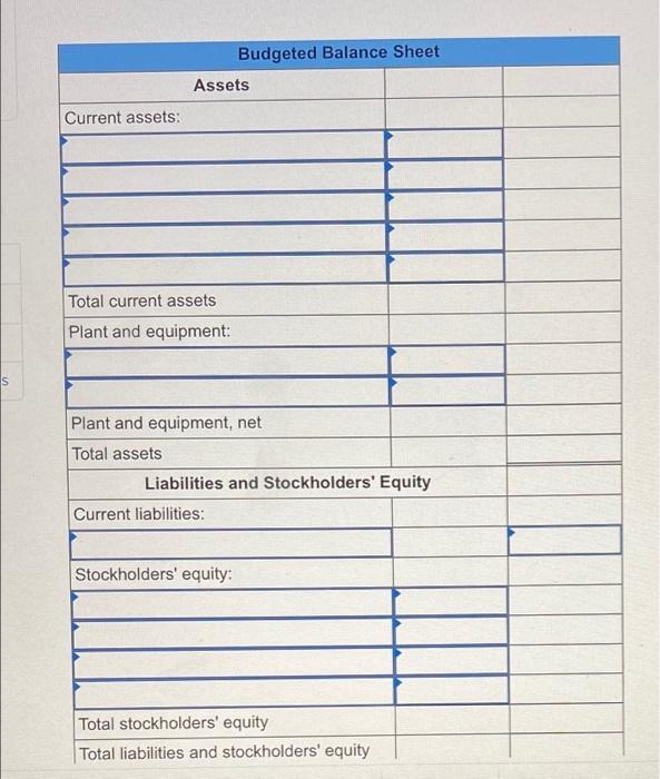 Solved Exercise 8-9 (Algo) Budgeted Balance Sheet [LO8-10] | Chegg.com