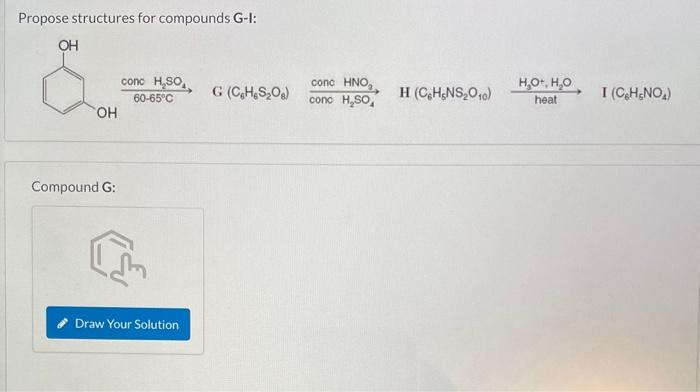 Solved Propose structures for compounds G-I: 60−65∘C cono | Chegg.com