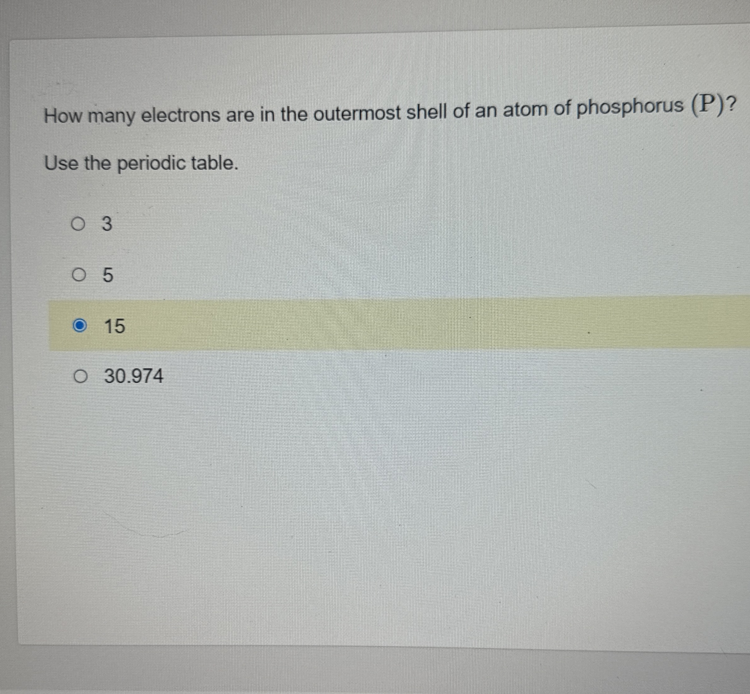 Solved How many electrons are in the outermost shell of an | Chegg.com