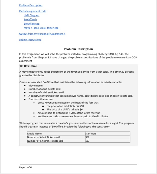 Solved Problem Description Partial Assignment Code Uml 5834