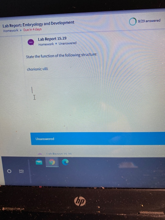 Solved 9/29 answered Lab Report: Embryology and Development | Chegg.com
