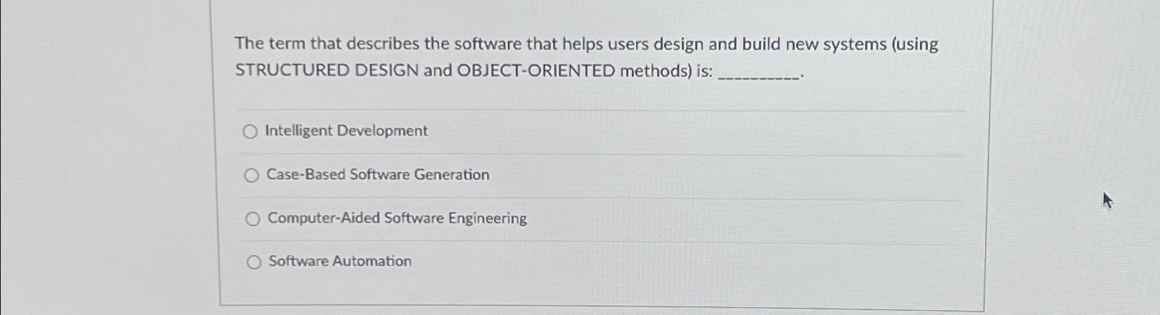 Solved The term that describes the software that helps users | Chegg.com