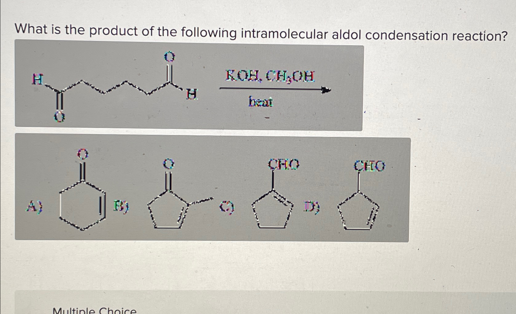 Solved What is the product of the following intramolecular | Chegg.com