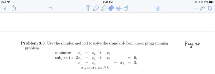 Solved use the simplex method to solve the standard-form | Chegg.com