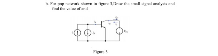 b. For pnp network shown in figure 3,Draw the small | Chegg.com