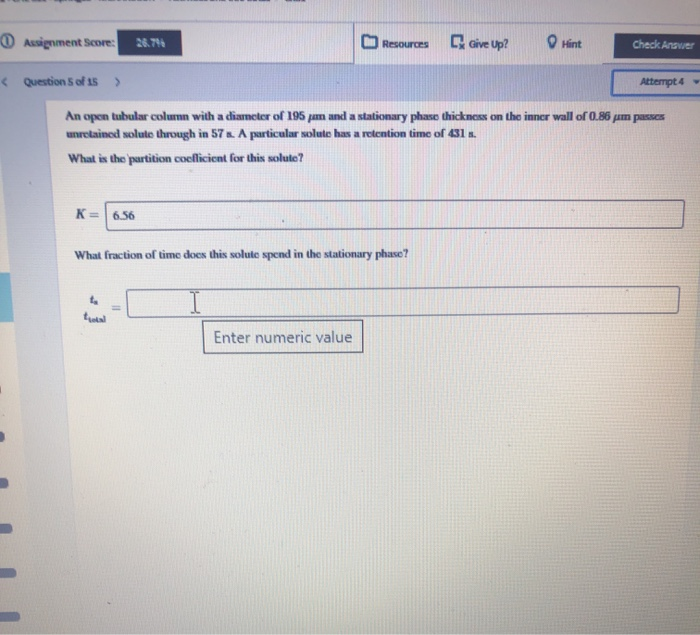 Solved 0 Assignment Score: 2.744 Resources Give Up? Hint | Chegg.com