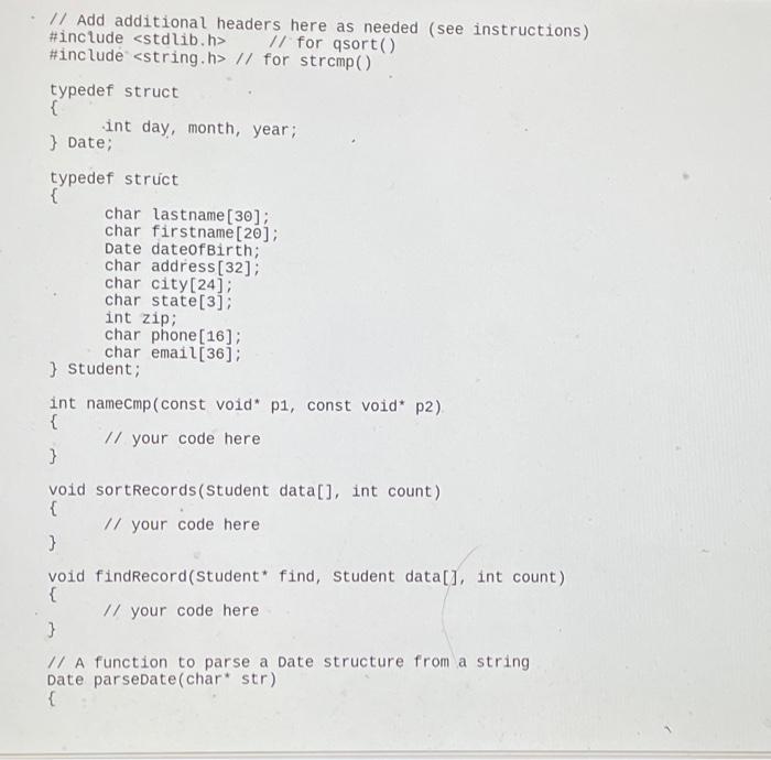 Solved language in c (not c++) last 3 pictires are code | Chegg.com