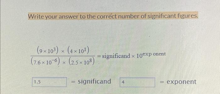 Solved Write your answer to the correct number of | Chegg.com