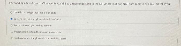 Solved after adding a few drops of VP reagents A and B to a | Chegg.com