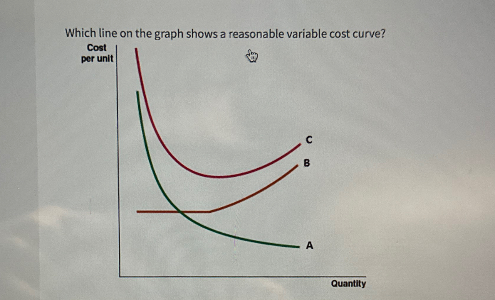 Solved Which line on the graph shows a reasonable variable | Chegg.com
