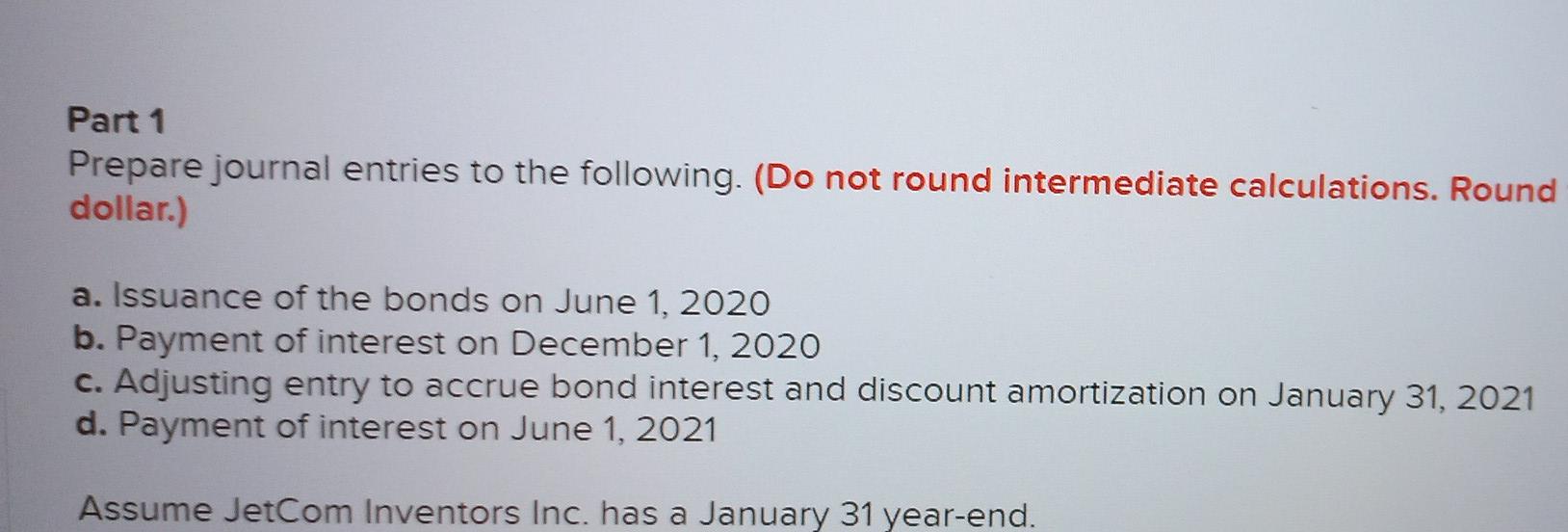 Solved On June 1, 2020, JetCom Inventors Inc. issued a | Chegg.com