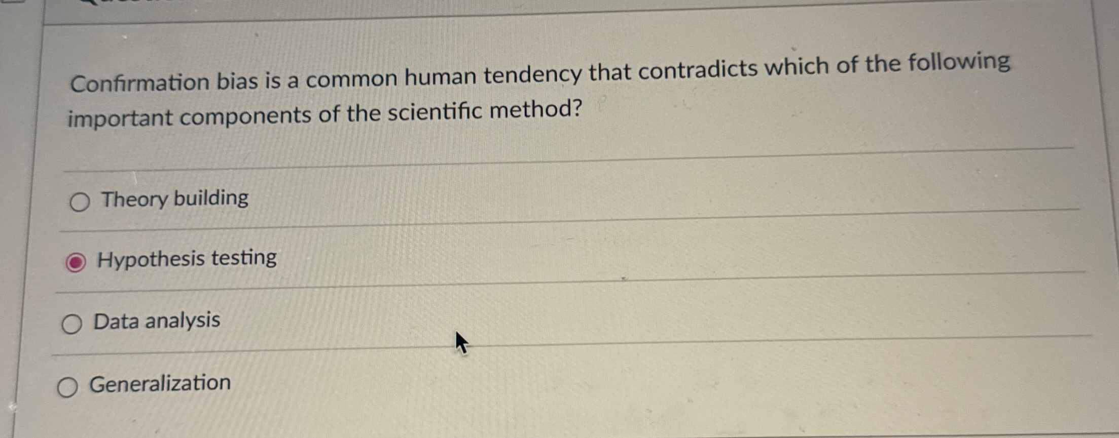Solved Confirmation bias is a common human tendency that | Chegg.com