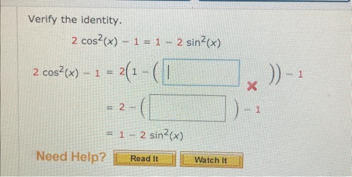 Solved Verify the identity. | Chegg.com