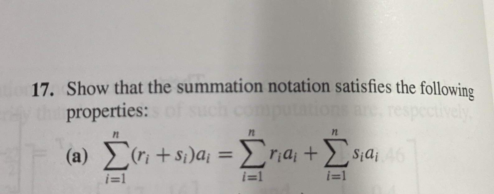 Solved Show that the summation notation satisfies the | Chegg.com