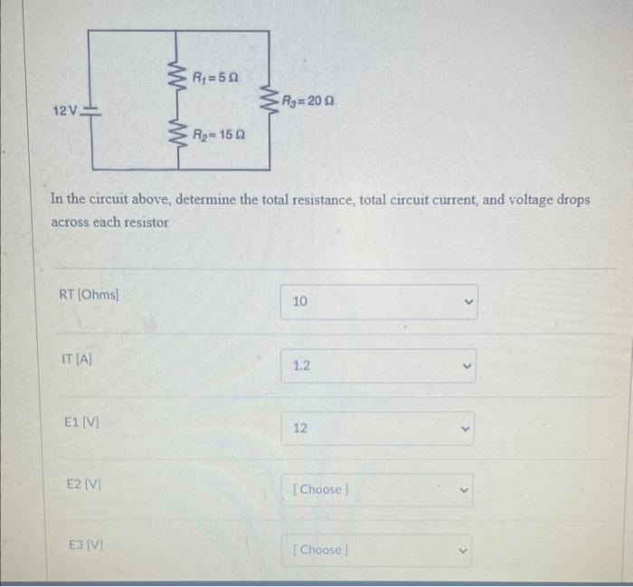 Solved In the circuit above, determine the total resistance, | Chegg.com