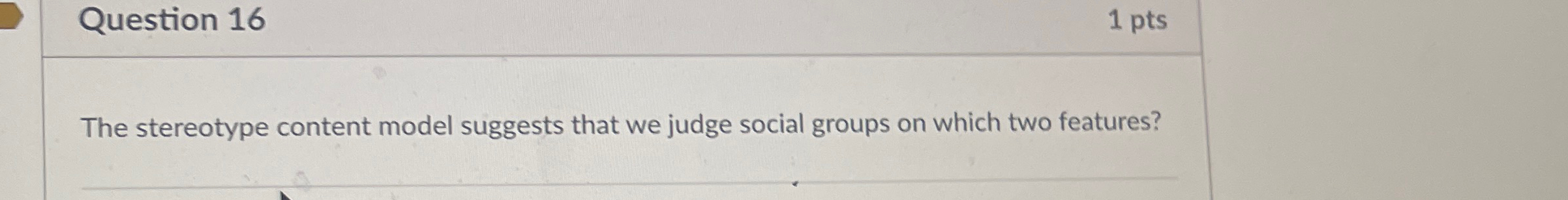 Solved Question 161 ﻿ptsThe stereotype content model | Chegg.com