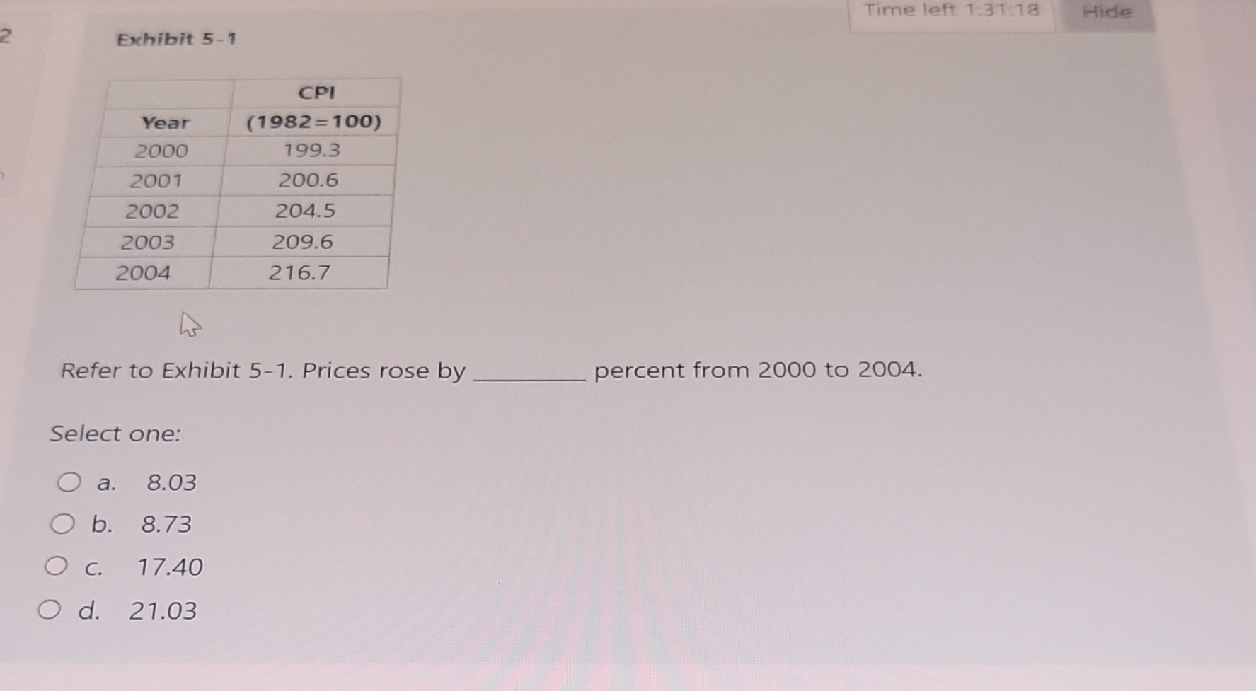 Solved Exhibit 5-1Refer to Exhibit 5-1. Prices rose | Chegg.com Solved Exhibit 5-1Refer to Exhibit 5-1. Prices rose | Chegg.com