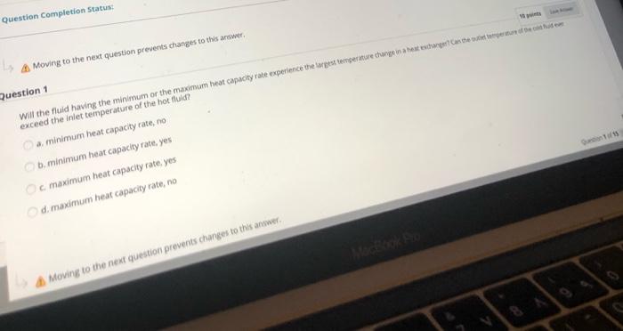 Solved Will the fluid having the minimum or the maximum heat | Chegg.com