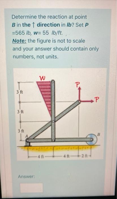 Solved Determine the reaction at point B in the direction in | Chegg.com
