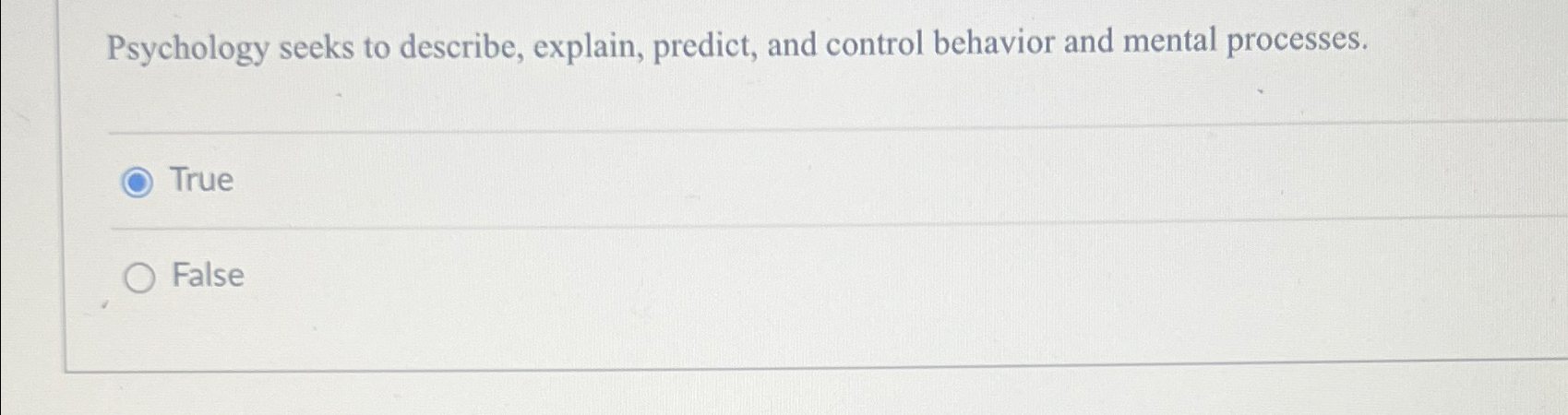Solved Psychology seeks to describe, explain, predict, and | Chegg.com
