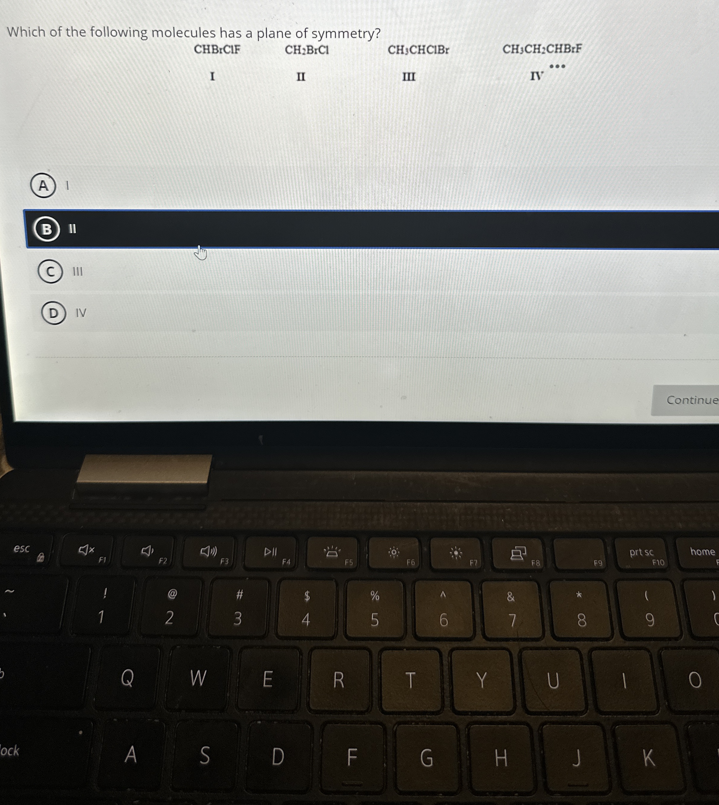 Which of the following molecules has a plane of | Chegg.com