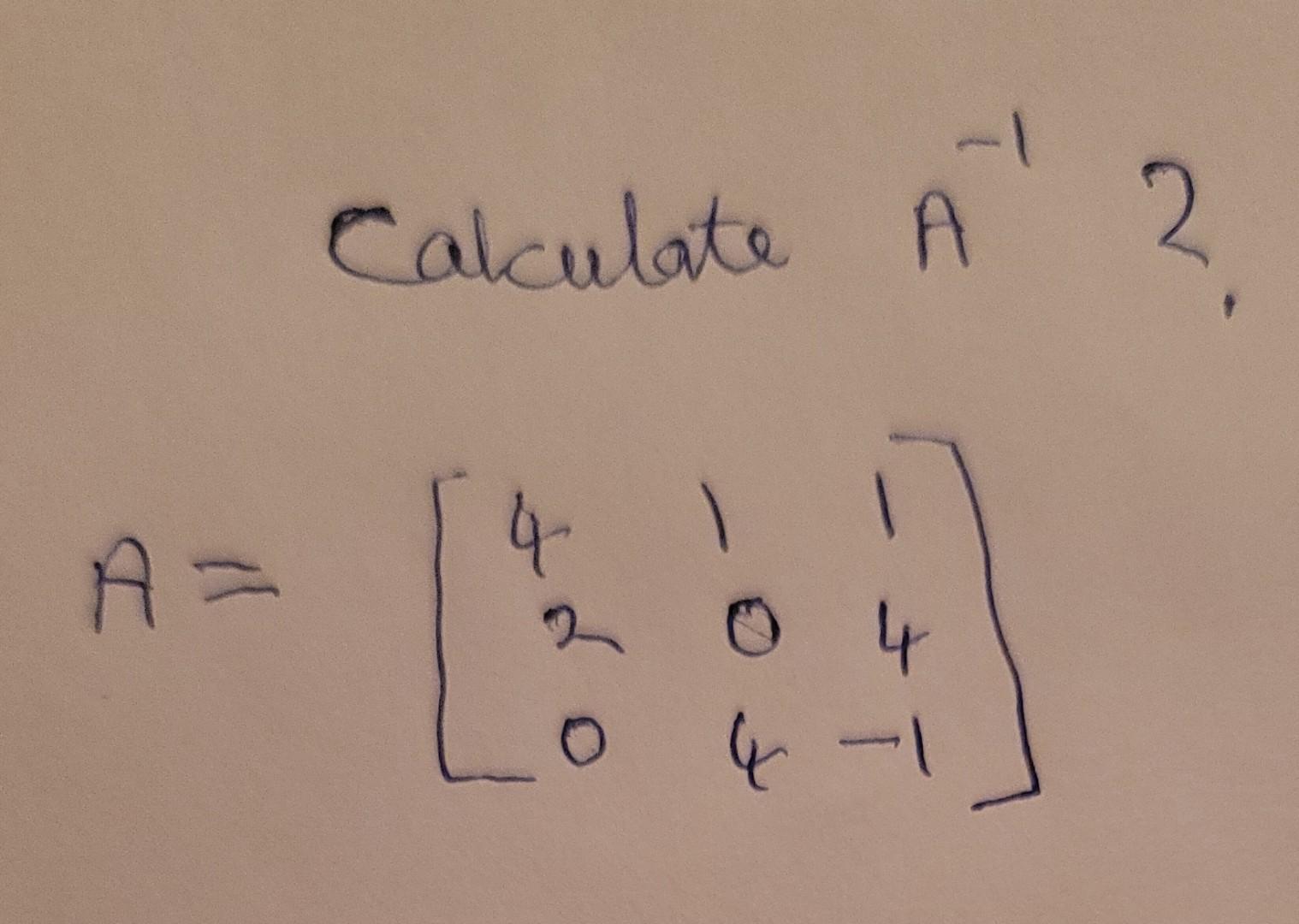 Solved Calculate To A 2. 1 A- ada 0 4 O 4 - | Chegg.com